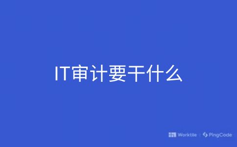 IT审计要干什么 • Worktile社区