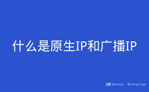 什么是原生IP和广播IP • Worktile社区